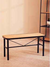 Černá/v přírodní barvě ratanová lavice Depok – Premier Housewares