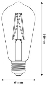 creative cables LED žárovka E27 CRI95 ST64 7,2W 2700K stmívatelná