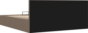 Rám postele s úložným prostorem taupe textil 160 x 200 cm 285598