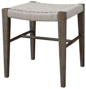 Přírodní dřevěná lavice / stolička s výpletem Limoges Stool - 44*43*48cm