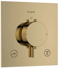 Hansgrohe Ecostat Comfort E - Termostatická baterie pod omítku, pro 2 spotřebiče, leštěný vzhled zlata 33711990