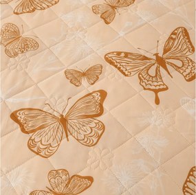 Letní přikrývka BUTTERFLY 140x200 cm, meruňková