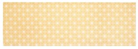 SCANquilt prostírání MURI kontury kytiček žlutobílá běhoun delší strana 100-170 cm