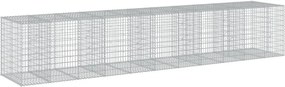 Gabionový koš s víkem 550 x 100 x 100 cm pozinkované železo 3295199