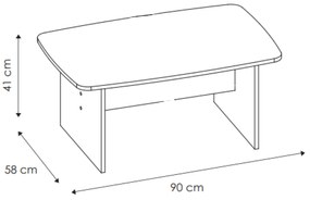 Sconto Konferenční stolek MAGIC dub sonoma
