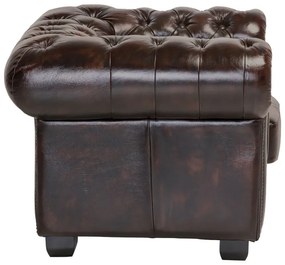 Massive home | Křeslo Chesterfield hnědé z pravé kůže VÝPRODEJ