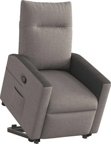 Zvedací polohovací křeslo taupe textil 3324057