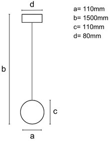 Lustr na lanku 1xGU10/10W/230V pr. 11 cm masiv/jasan