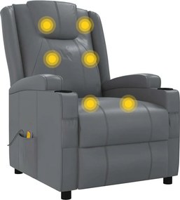 Masážní křeslo antracitové umělá kůže 321314