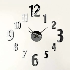 Luxusní lesklé černo-bílé samolepicí nalepovací hodiny MPM E01.3773.0090 - průměr 60cm