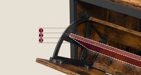 Předsíňový věšák s botníkem Vasagle Gregor 65 cm hnědo-černý