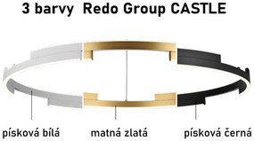 Černé závěsné světlo na lanku Redo 01-3173 CASTLE/  průměr 60 cm/ LED 36W