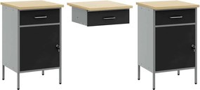 Sada pracovní skříně se zásuvkou s úložištěm 10 ks Černá 3321474