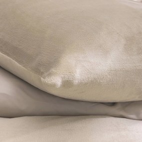 Béžové 3dílné povlečení na dvoulůžko/prodloužené z mikroflanelu 240x220 cm Flanou – douceur d'intérieur