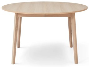 Kulatý rozkládací jídelní stůl v dekoru dubu a přídavnou deskou ø 130 cm Single – Hammel Furniture