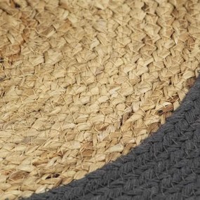 Prostírání 4 ks přírodní a antracitové 38 cm juta a bavlna 133858