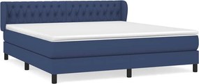Box spring postel s matrací modrá 180x200 cm textil 3126507