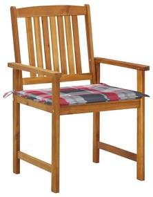Zahradní židle s poduškami 8 ks masivní akáciové dřevo,  3078179