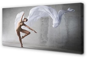 Obrazy na plátně Žena tančí bílý materiál 125x50 cm