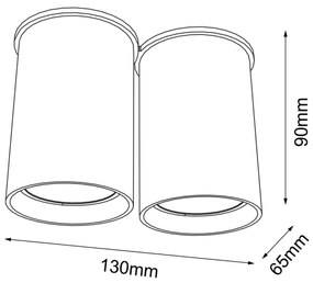 Shilo 1112 - Bodové svítidlo ARIDA 2xGU10/15W/230V 9 cm černá