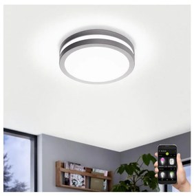 Eglo | Eglo 97299 - LED Stmívatelné koupelnové stropní svítidlo LOCANA-C LED/14W šedá IP44 | EG97299