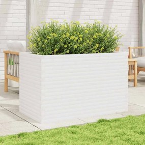 Zahradní truhlík bílý 110 x 60 x 68,5 cm masivní borovice 3282505
