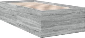 Rám postele šedý sonoma 90 x 190 cm kompozitní dřevo 3280977