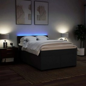 Box spring postel s matrací černá 160x200 cm textil 3288248