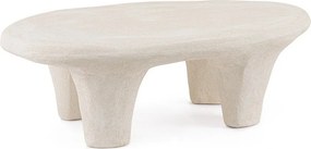 Krémový konferenční stolek z polyresinu 62x102 cm Albin – Bizzotto