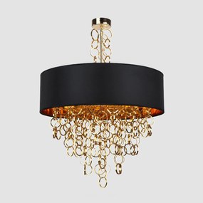 Toolight - Závěsná lampa 45cm 3xE27 APP683-3CP, černá-zlatá, OSW-05340