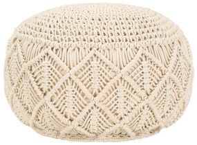Ručně vyrobený sedací puf macrame 45 x 30 cm bavlna 248089