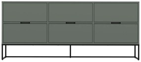 Matně zelená lakovaná komoda Tenzo Lipp 176,5 x 43 cm