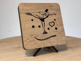 Li-Go "Krasobruslařka" lampa 19x19cm provedení povrchu: dub světlý