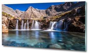 Wallmuralia Fotoobraz na skle Vodopád v horách 100x50