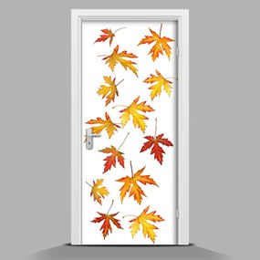 Wallmuralia Samolepící nálepka na dveře Podzimní listí 75x205