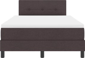 Postel s boxspringem s čelo Tmavě hnědá 120 x 200 cm textil 3338681