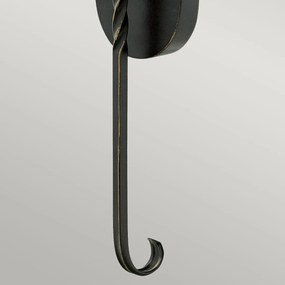 Rustikální nástěnné světlo Elstead Casa 1x E27 staročerná 59 cm