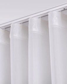 Záclona na řasící pásce Wave barva krémová látka poloprůhledná, lesklé