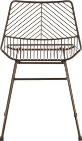 Kovová jídelní židle v bronzové barvě District – Premier Housewares