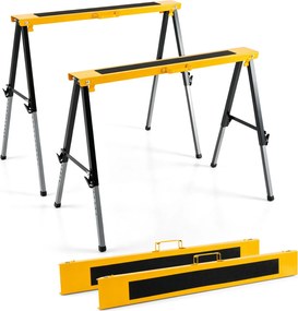 Costway Sada 2 pilových koní, výškově nastavitelná 63-88 cm v robustním
