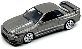 Mini gt nissan gt-r (r32) veilside combat c-i 2011, grey met. - 1:64