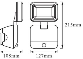 Osram - LED Venkovní nástěnný reflektor se senzorem BATTERY LED/4W/4xD IP54