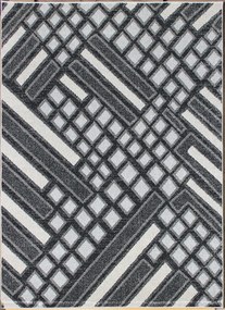 Berfin Dywany, Kusový koberec Aspect 1812 Dark Grey, 140x190, šedá, chodba / předsíň
