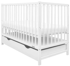 New Baby Dětská postýlka Basic se šuplíkem, bílá