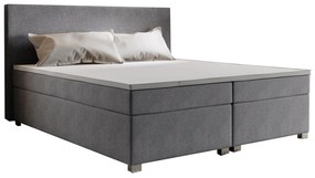 Manželská postel Boxspring 140 cm Simon Comfort (šedá) (s matrací, bez úložného prostoru). 1056321