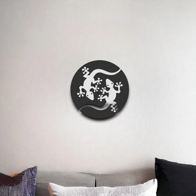 Gekoníček - kovový obraz na zeď Velikost: 75cm, Barva: Black