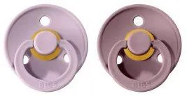 Bibs Dudlíky kaučuk 2 ks 6-18 měsíců Colour Dusky lilac/hearther