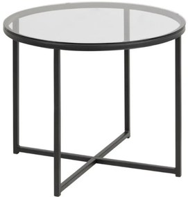 OnaDnes -20% Scandi Kouřově šedý skleněný konferenční stolek Claire 55 cm
