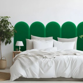 Sametový čalouněný panel - Oblouk - 30x100cm Farba: Zelená