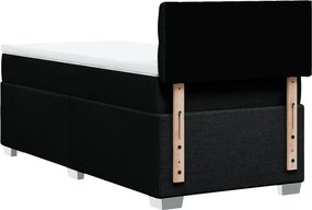 Box spring postel s matrací černá 90x200 cm textil 3285780